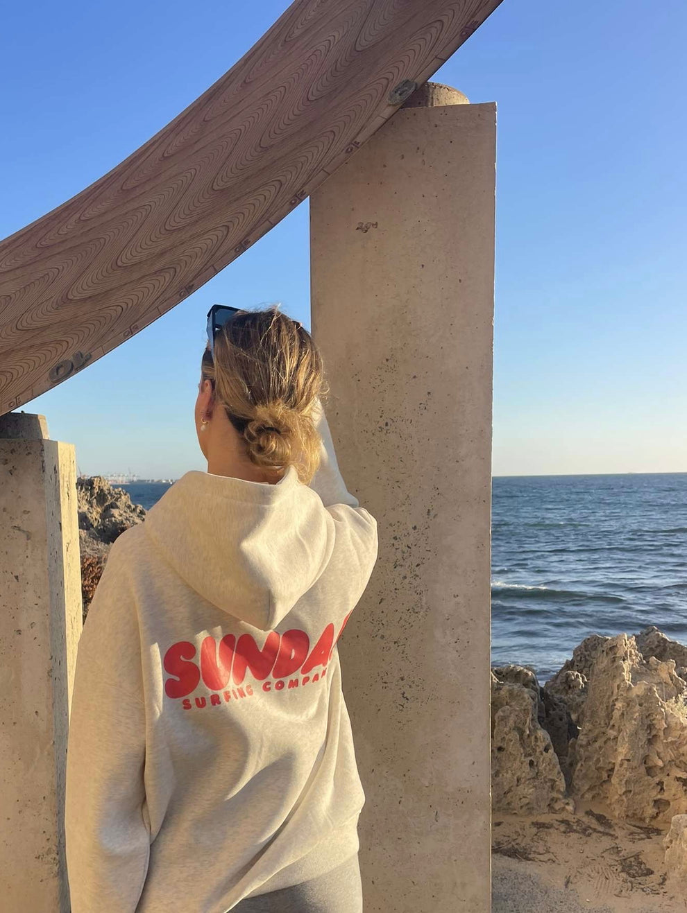 Essentials - Grey/Red Hoodie – Sundae Surf Co.